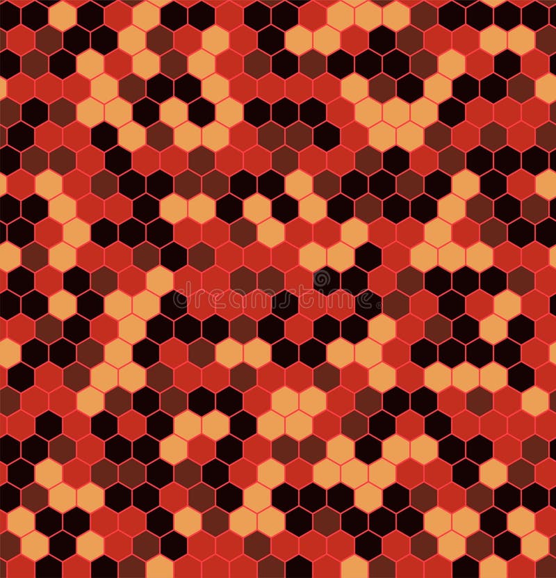 Hexagon Urban Fire Camouflage Seamless Patterns Stock Illustration ...