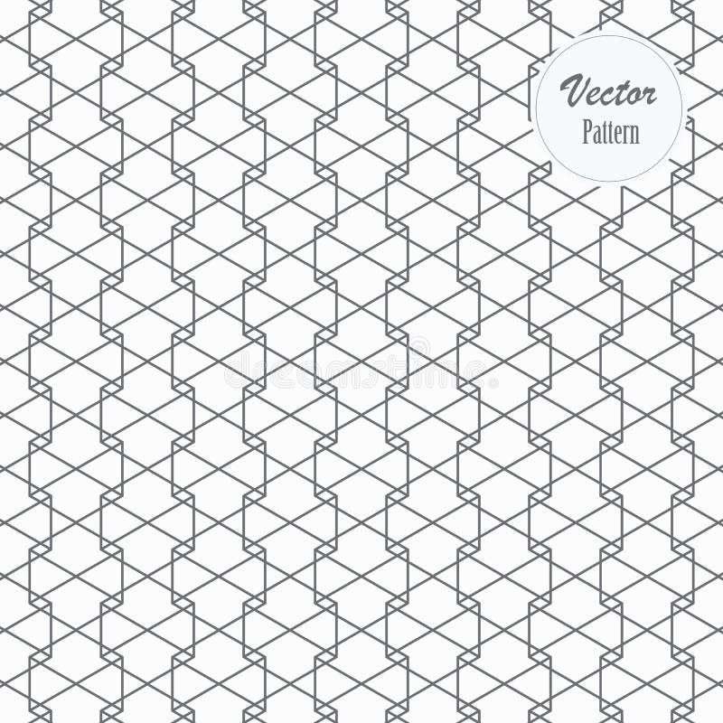 Hexagon Vector Pattern, Repeating Linear Hexagon Stock Vector - Illustration of pattern ...