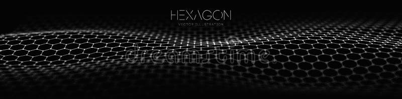 Hexagon Wave Vector Template. Modern 3d Graphic Geometric Background ...