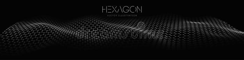 Hexagon Wave Vector Template. Modern 3d Graphic Geometric Background ...