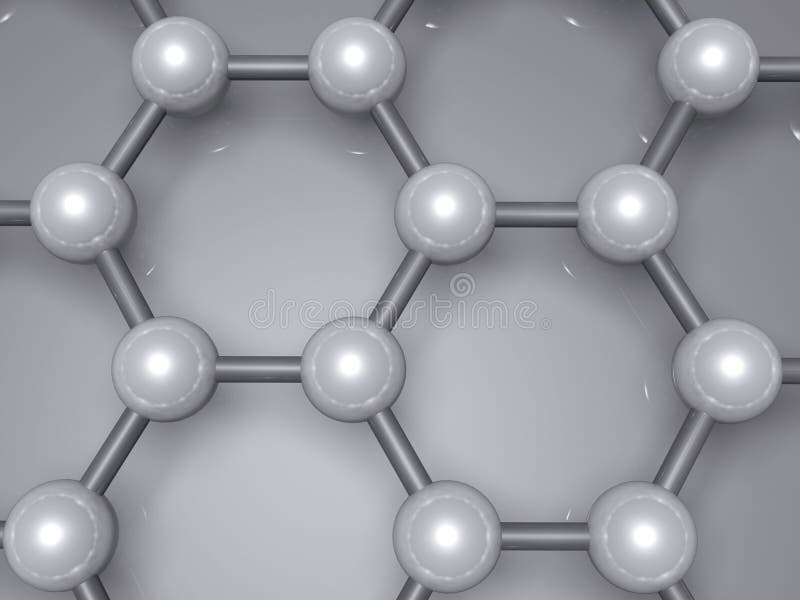 Hexagonaal Atoomrooster Vierkante 3d Stock Illustratie - Illustration ...