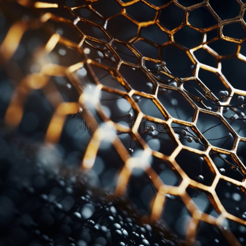 Hexagonal Abstract Background Ideal for Detailed Material Science ...