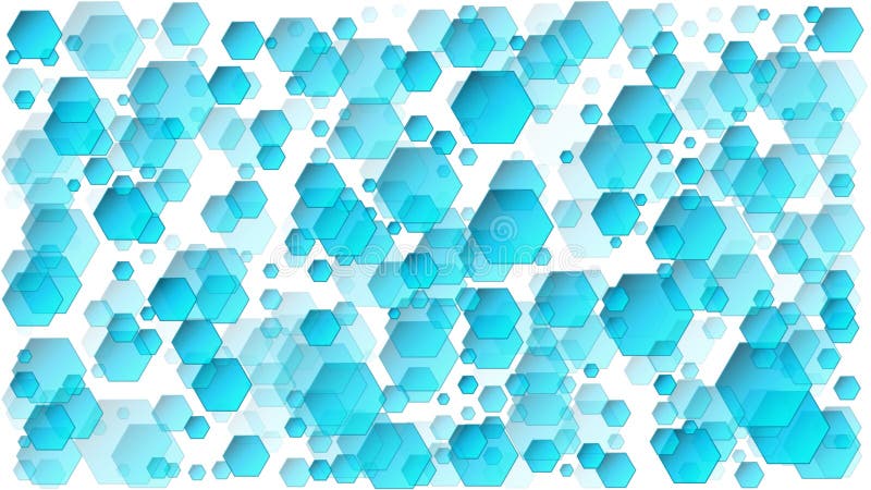 Hundreds of Hexagon Shapes, Abstract Blue Backgrounds Stock Vector ...