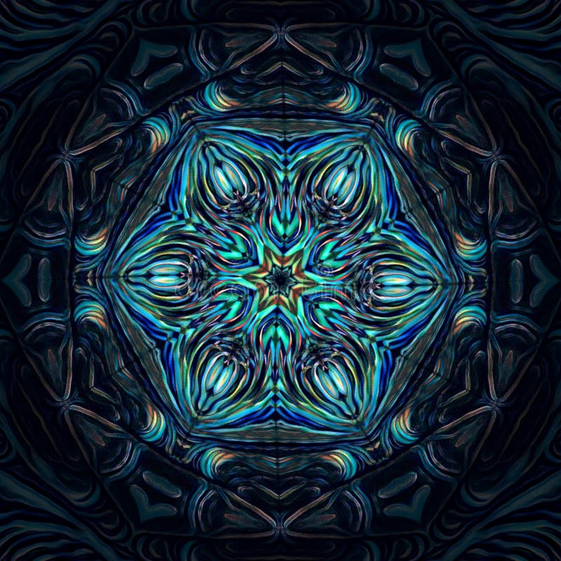 Hexagonal Art-deco Complex Pattern and Design in Blue Colours Stock ...