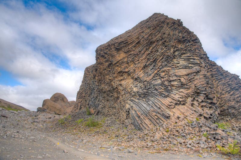 Hexagonal Basalt Rocks at Hljodaklettar on Iceland Stock Photo - Image ...