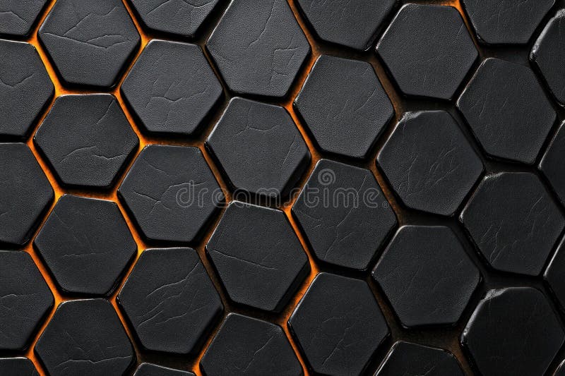 Hexagonal Black Abstract Texture Background Vector Illustration Stock ...