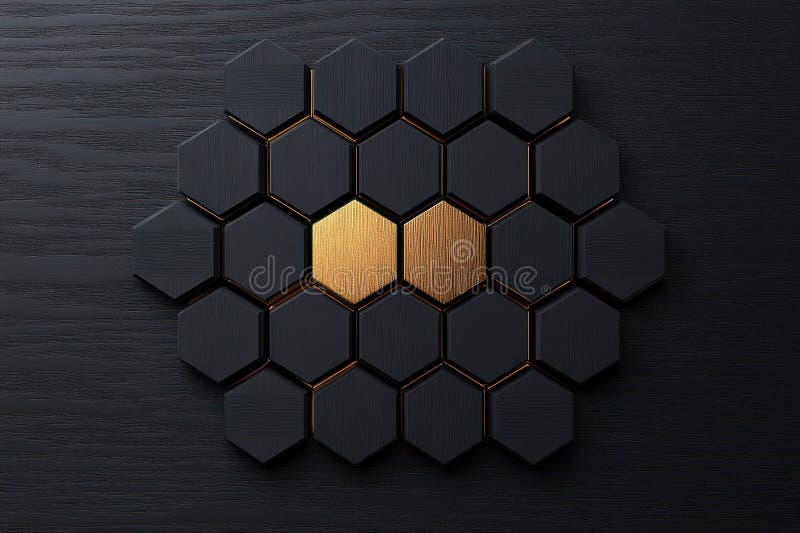 Hexagonal Black Abstract Texture Background Vector Illustration Stock ...