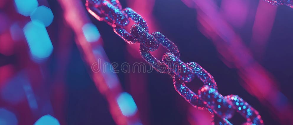 Hexagonal Blockchain Grid Featuring Vibrant Abstract Design and Central ...