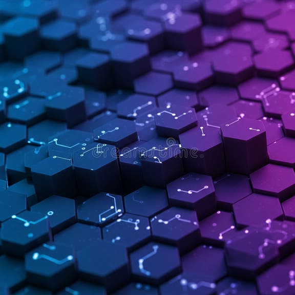 Hexagonal Blocks Form a Three-dimensional Pattern with Varying Heights ...