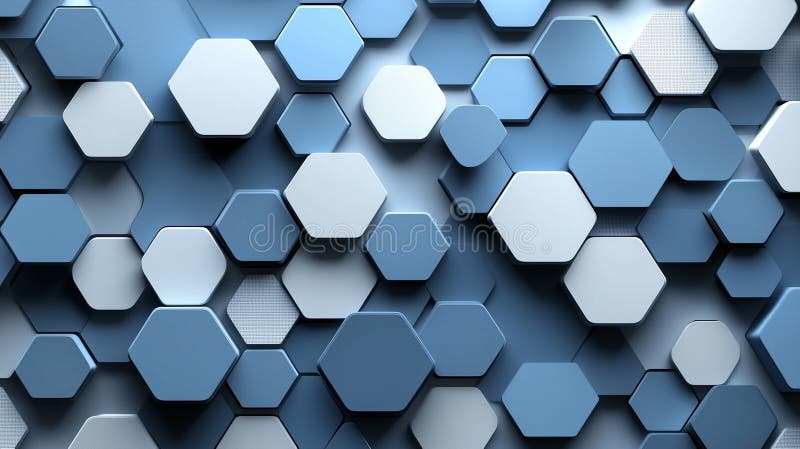 Hexagonal Blue Surface Texture Abstract Hexagon Layers Design in Blue ...