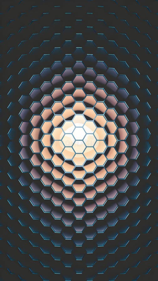 Hexagonal Cells Form a Mesmerizing Gradient, Glowing from Deep Blue To ...