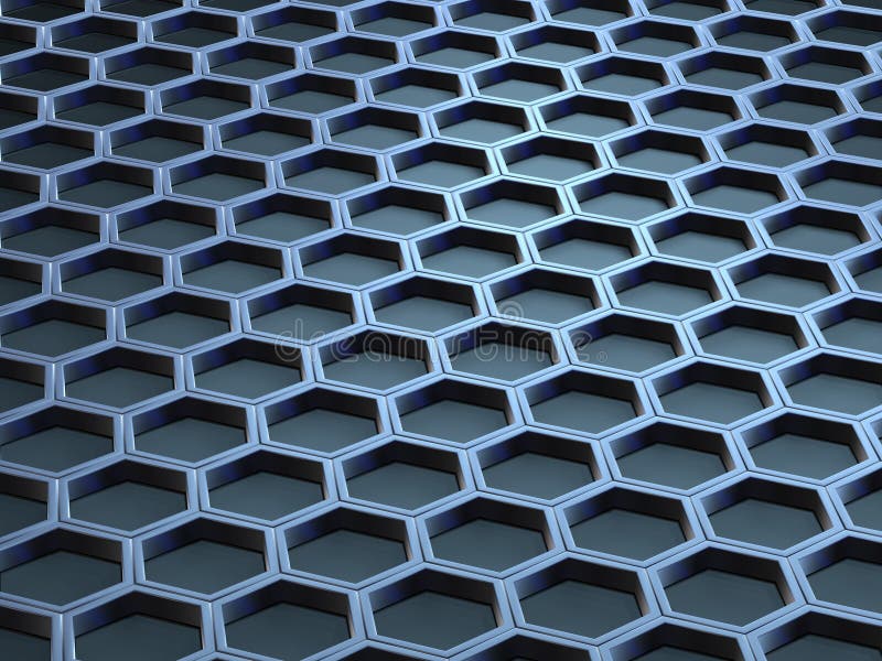 Hexagonal Cells on a Gray Background. Abstract Background with ...