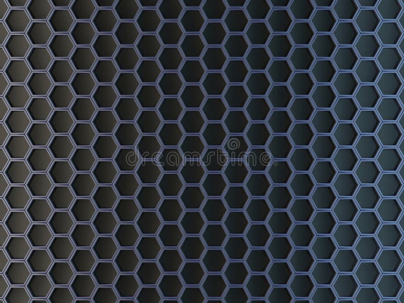Hexagonal Cells on a Gray Background. Abstract Background with ...