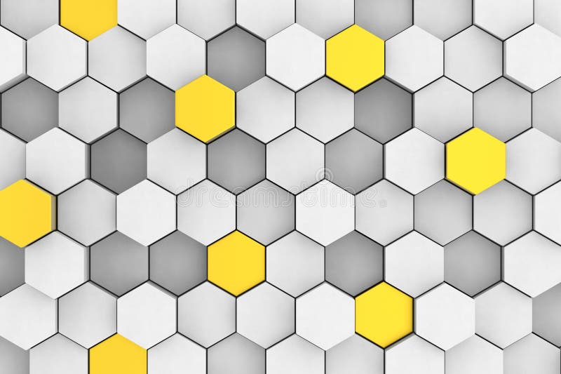 Hexagonal Cellular Structure. Wall Texture with 3D Hexagon Tile Pattern ...
