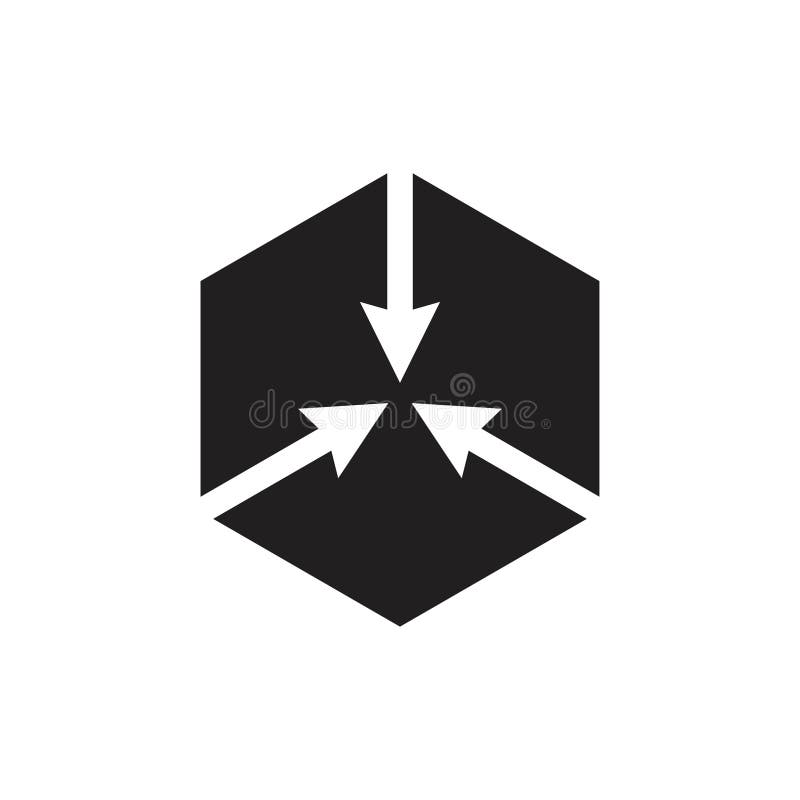 Hexagonal Center Arrows Logo Vector Stock Vector - Illustration of ...
