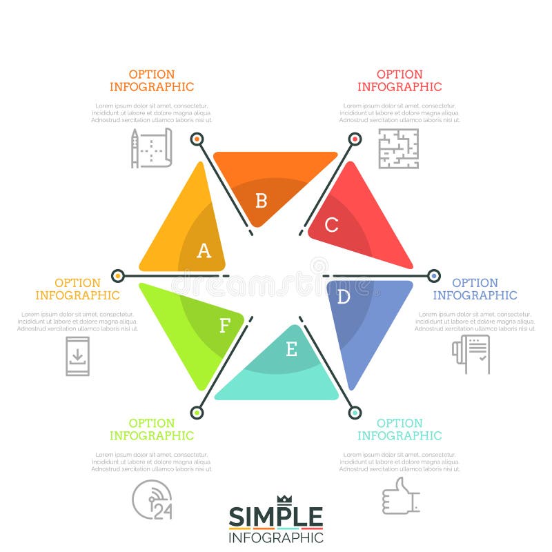 Hexagonal chart. stock vector. Illustration of label - 55864285