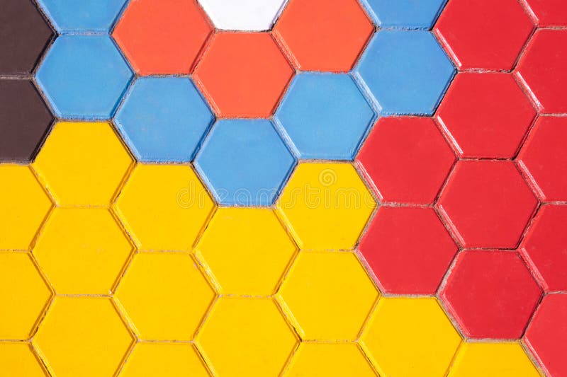 Hexagonal Cobblestone Brick Blocks Pavement Floor Background with ...