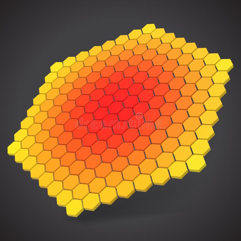 Hexagonal Color Palette with Small Color Hexagons. 3d Style Vector ...