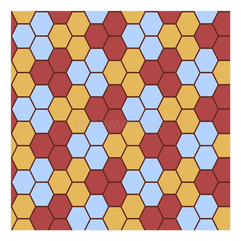 Hexagonal Color Tile Pattern. Mosaic Seamless Ornament Stock Vector ...