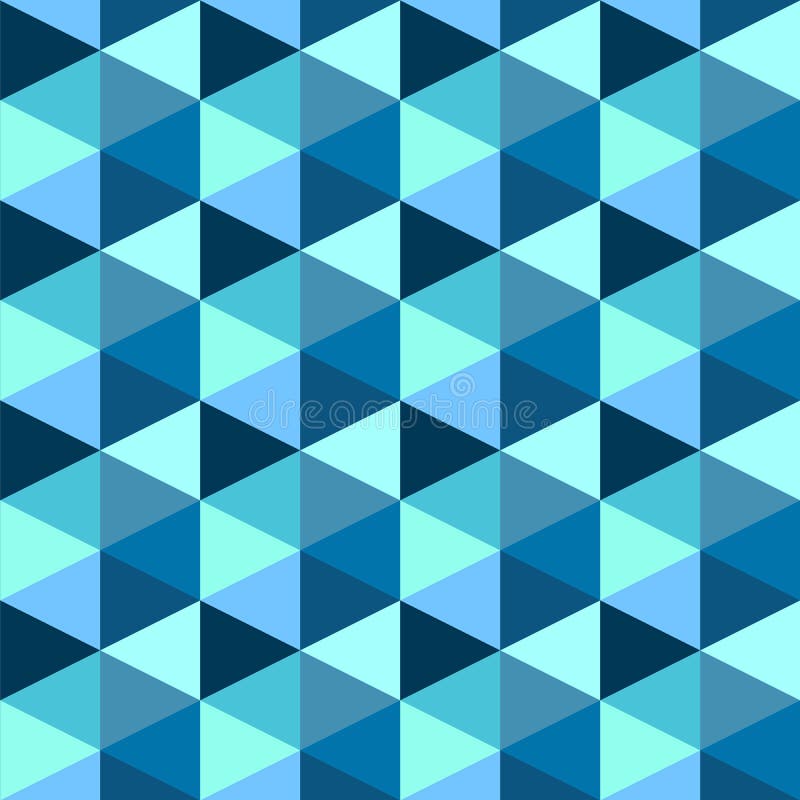 Hexagonal Colorful Geometric Seamless Pattern, Different Shades of Blue ...