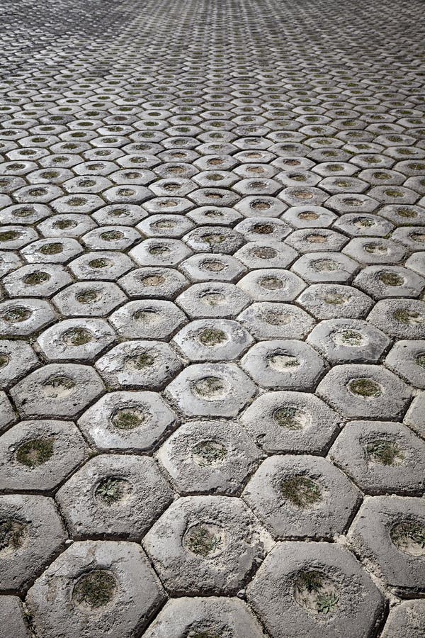 Hexagonal Concrete Blocks Pattern. Stock Photo - Image of concrete ...