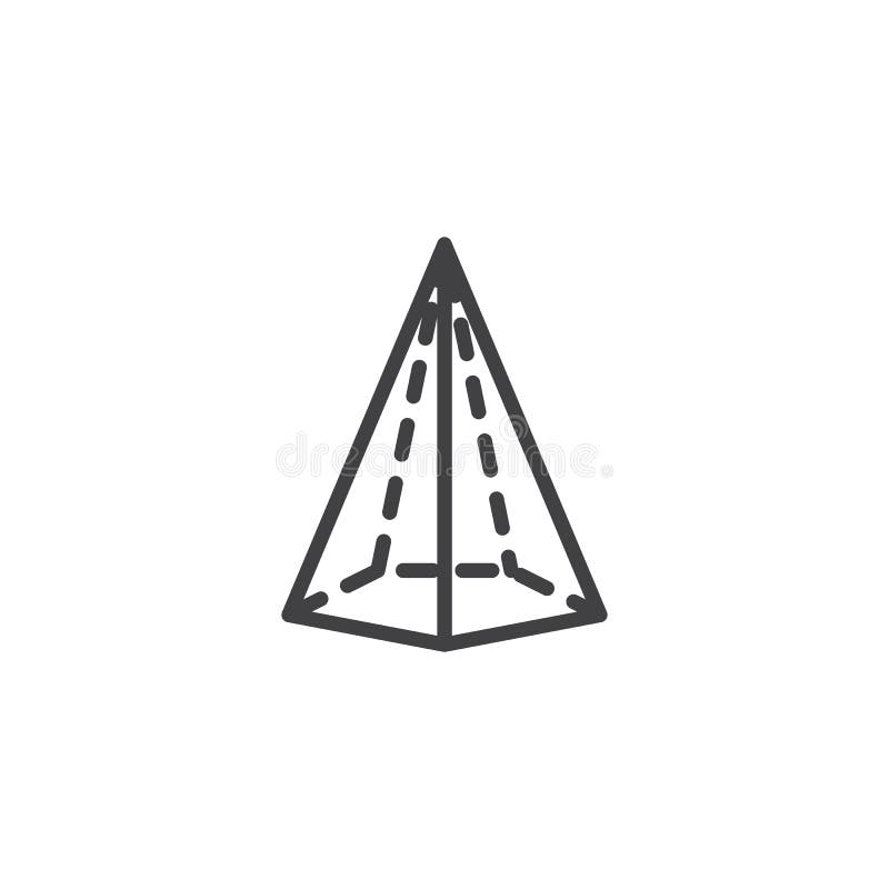 Hexagonal Cone Geometrical Figure Vector Icon Stock Vector ...