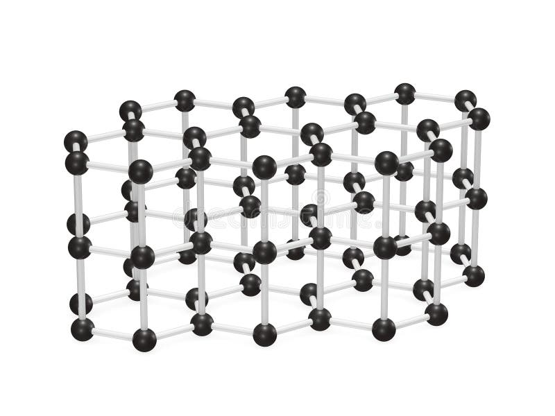 Hexagonal Crystal Cell 3d Rendering Stock Illustration - Illustration ...