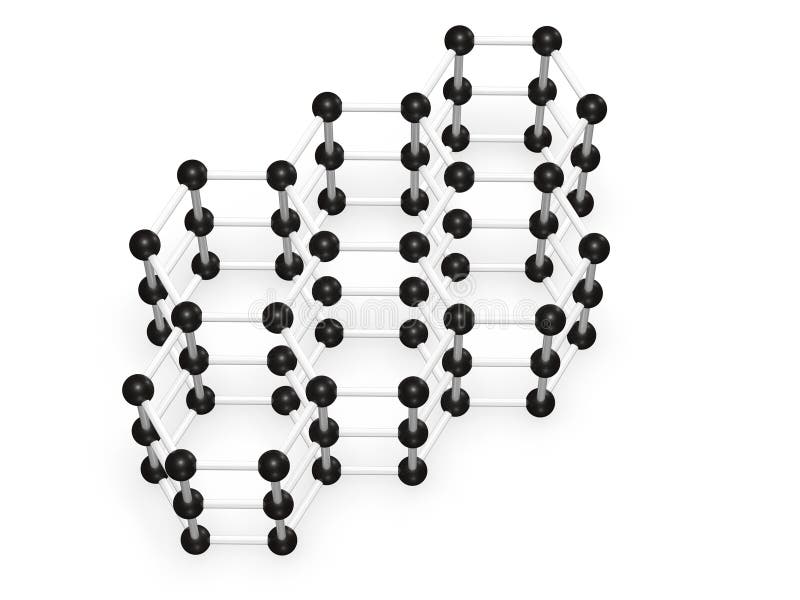 Hexagonal Crystal Cell 3d Rendering Stock Illustration - Illustration ...