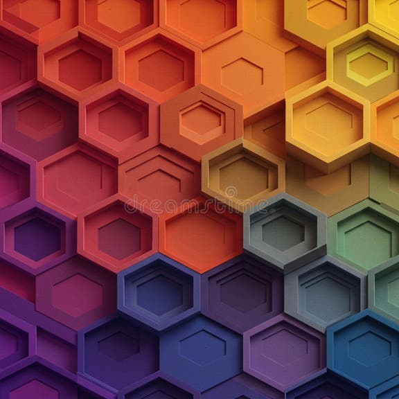 Hexagonal 3d Patterns Create A Honeycomb Effect Featuring A Smooth