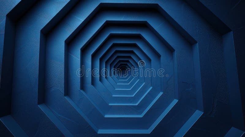 Hexagonal Dark Blue Navy Background Texture Placeholder, Radial Center ...