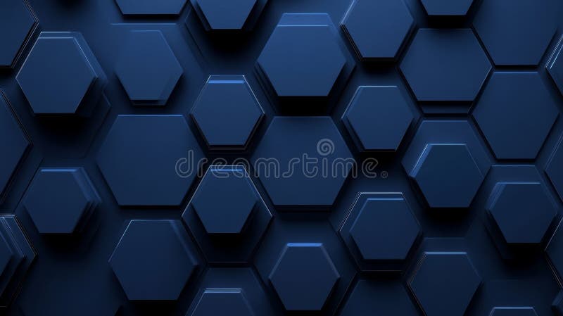 Hexagonal Dark Blue Navy Background Texture for Space and Technology ...