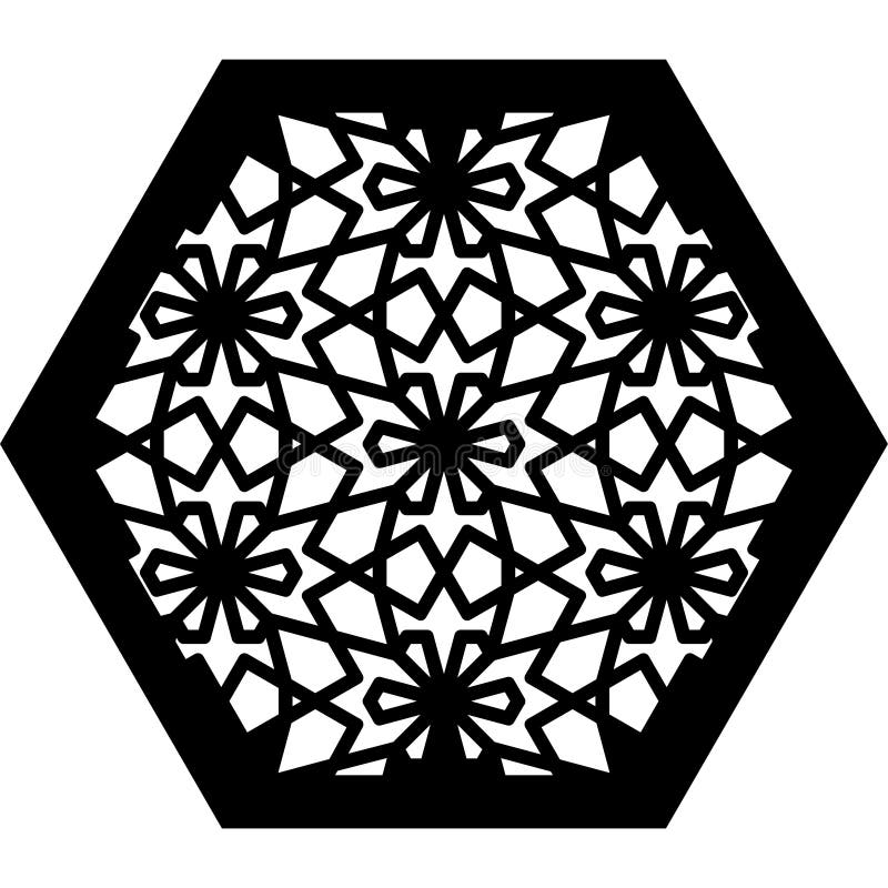 Hexagonal Decorative Coaster Design. Laser Cut Coaster. Laser Cutting ...