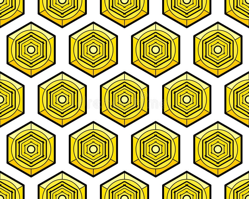 Hexagonal element pattern stock vector. Illustration of logo - 132025282