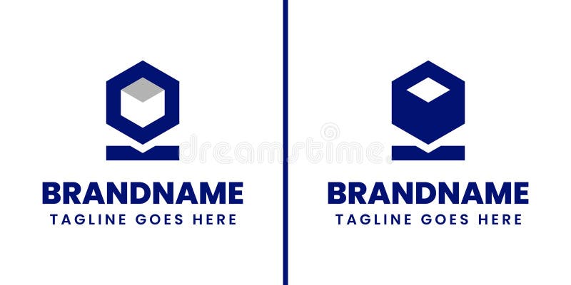 Hexagonal Floating Box Logo, for Businesses in Logistics, Technology ...