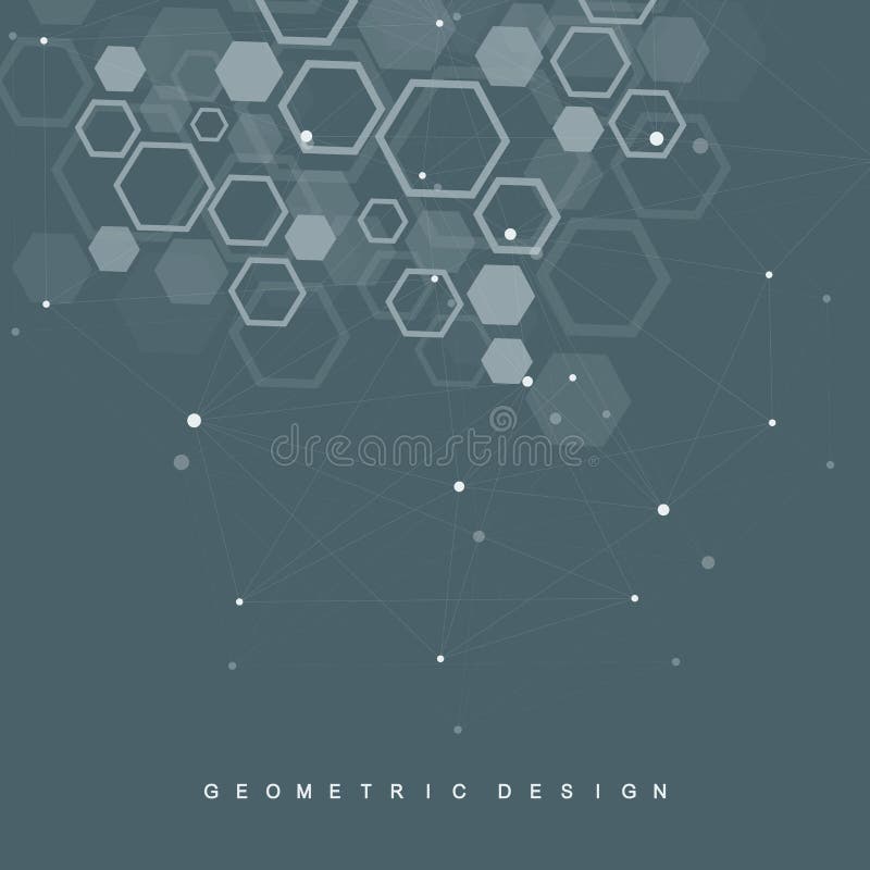 Hexagonal Geometric Background. Hexagons Genetic and Social Network ...
