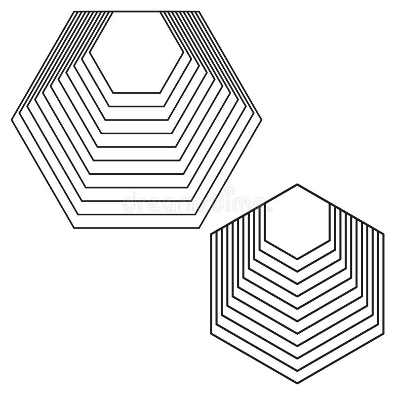 Hexagonal Geometric Grid. Modern Abstract Pattern. Layered Hexagons ...