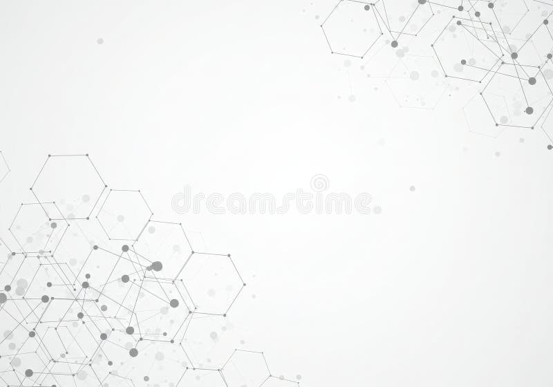 Hexagonal Geometric Pattern, Wireframe Network, Minimalist Design ...