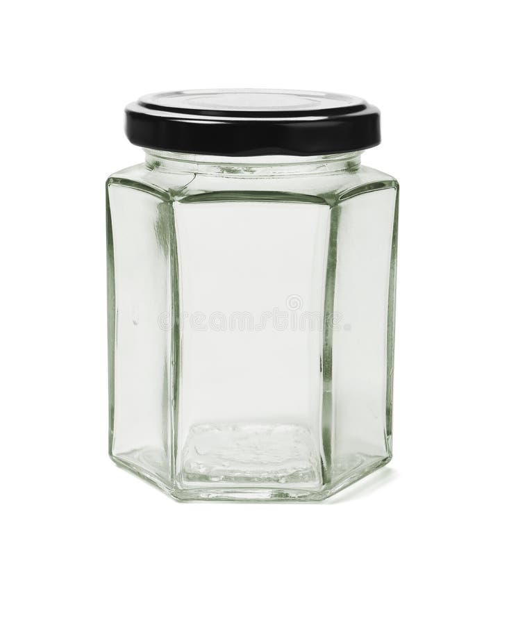 Hexagonal Glass Container stock image. Image of shot - 94054013