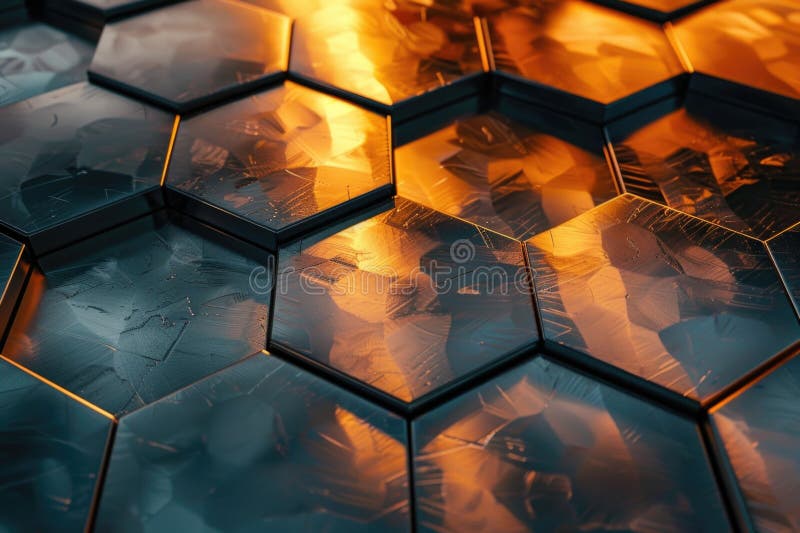 Hexagonal Glass Pattern Close-Up Stock Image - Image of pattern, glass ...