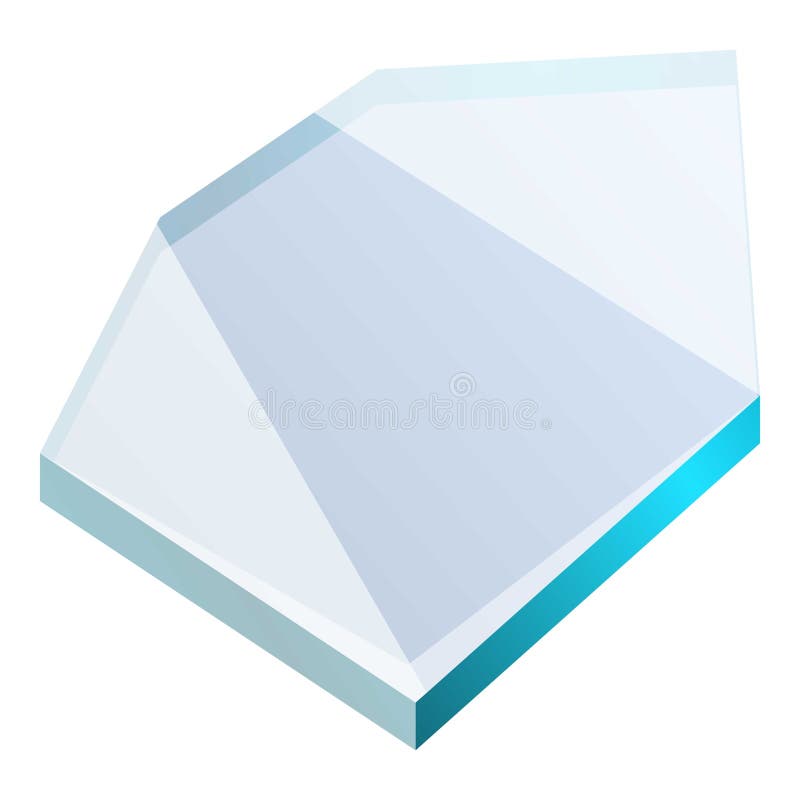 Hexagonal Glass Prism Refracting Light Beams Isometric Icon Stock ...