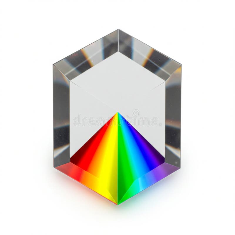 Hexagonal Glass Prism Refracting Light into a Vivid Spectrum. the Prism ...
