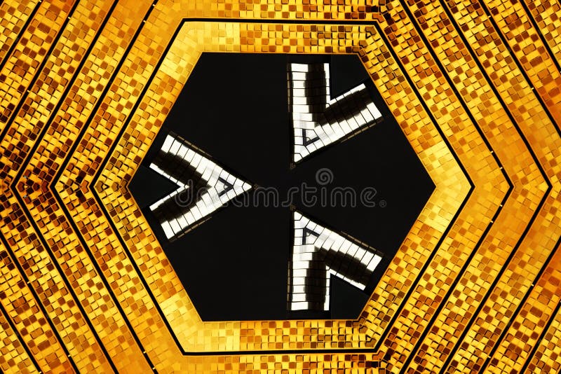 Hexagonal gold design stock illustration. Illustration of golden - 2570378
