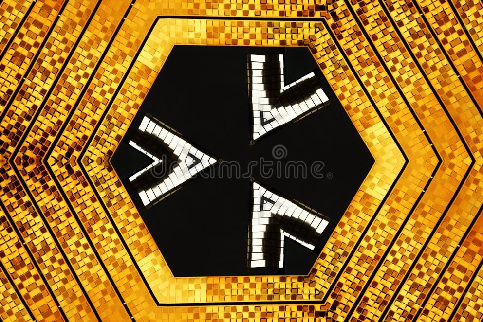 Hexagonal gold design stock illustration. Illustration of golden - 2570378