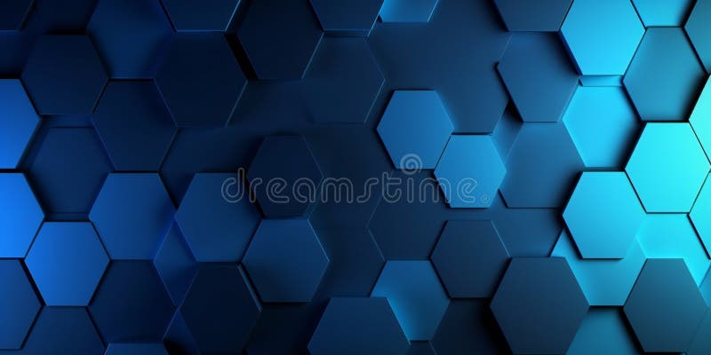 Hexagonal Gradient Background with Blue Stock Illustration ...