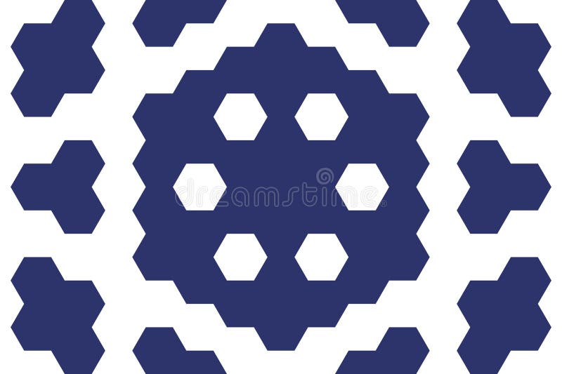 Hexagonal Gradient Pattern in Midnight Blue, Abstract Hexagon Design ...