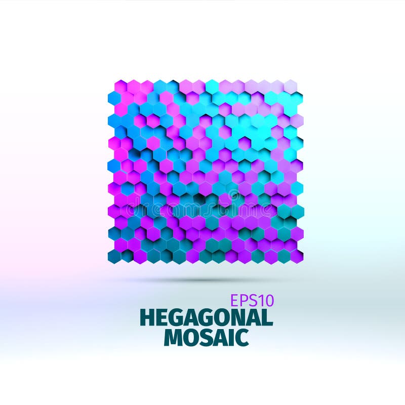Hexagonal Graphic Element. Vector Grid of Hexagons Stock Illustration ...