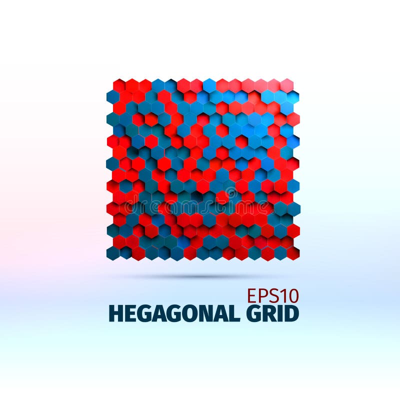 Hexagonal Graphic Element. Vector Grid of Hexagons Stock Illustration ...