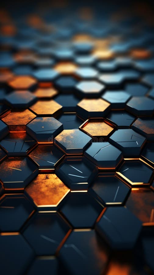 Hexagonal Graphics Take Center Stage in a Captivating 3D Rendering ...
