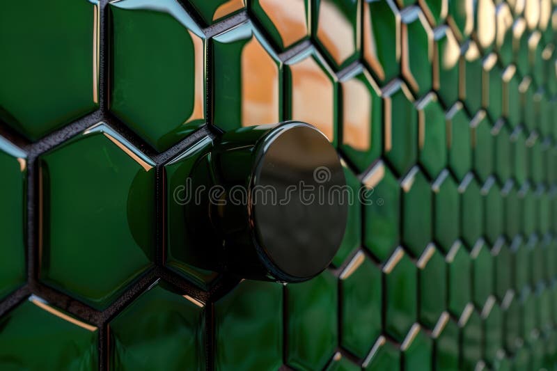 Hexagonal Green Tile Mirror - Modern Texture Background for Banner or ...