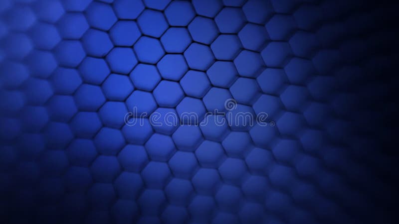 Hexagonal Grid Abstract Light on Black Background Stock Video - Video ...